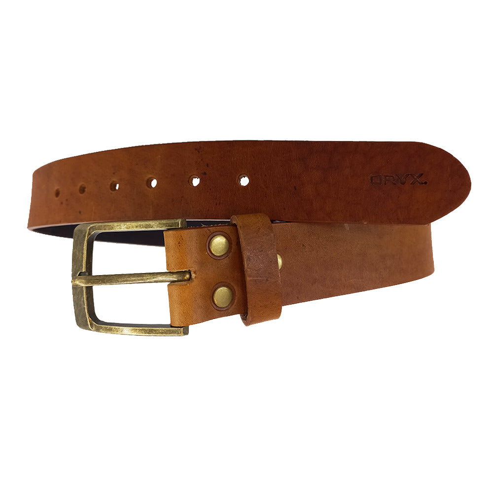 Cinturón Cuero Natural ORYX BAY BRANDY Hombre - Macme